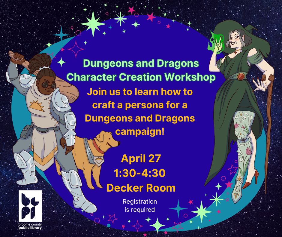 Dungeons and Dragons Character Creation Workshop | Broome County Public Library